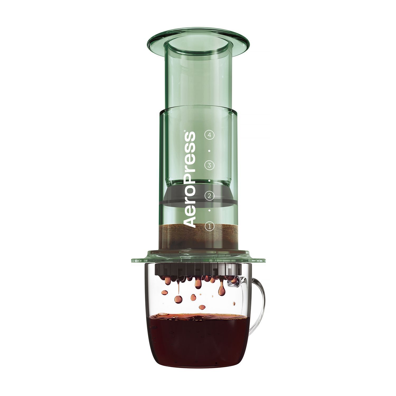 Купити AeroPress Clear кавоварка ручна Аеропрес Зелений прозорий ...